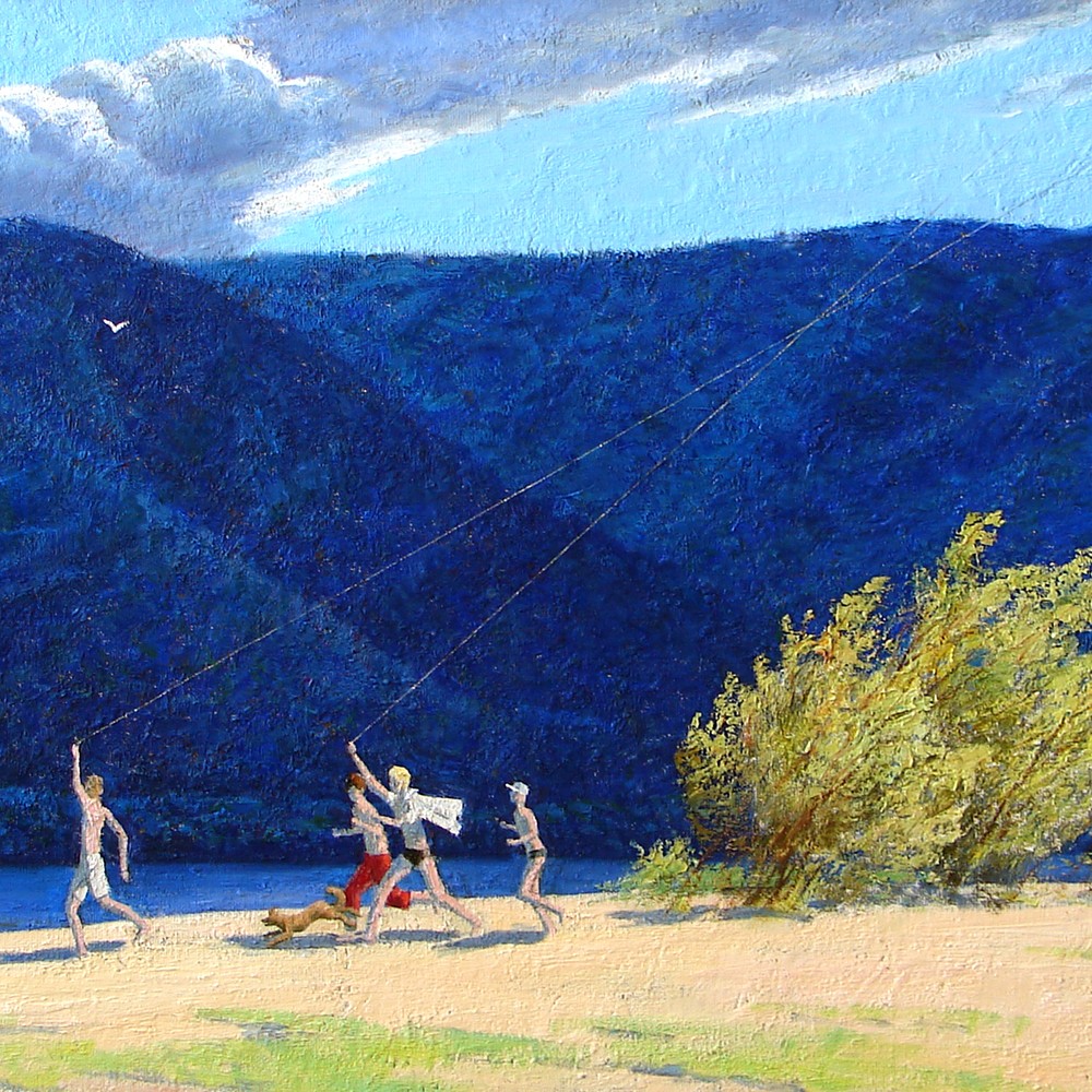 伏尔加. 蓝山, Panov Igor. 列宾美院画家原创，现代艺术作品，“列宾美院油画艺术作品”基金会