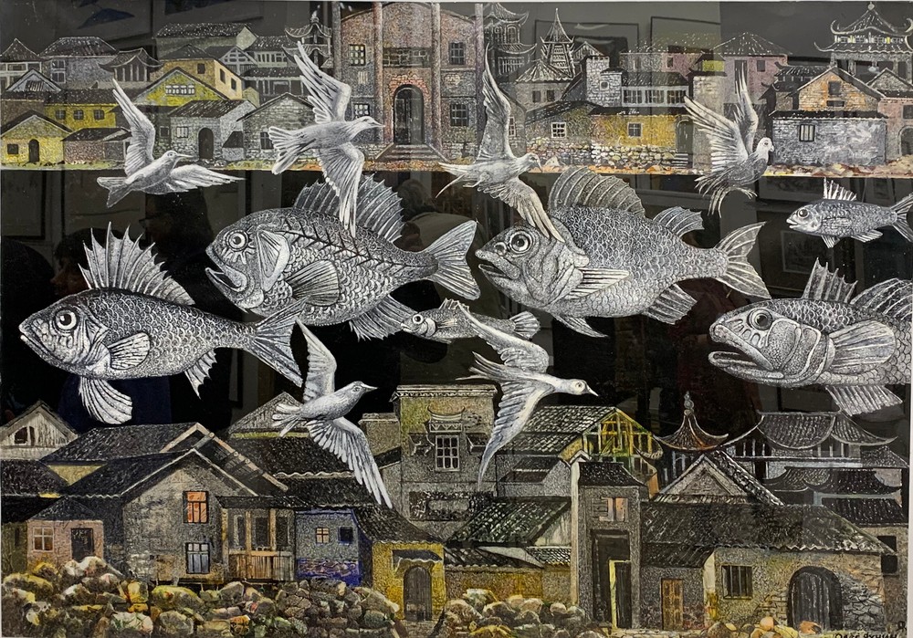 Buy original painting online | Academart | Fish migrate, Yakhnin Oleg.