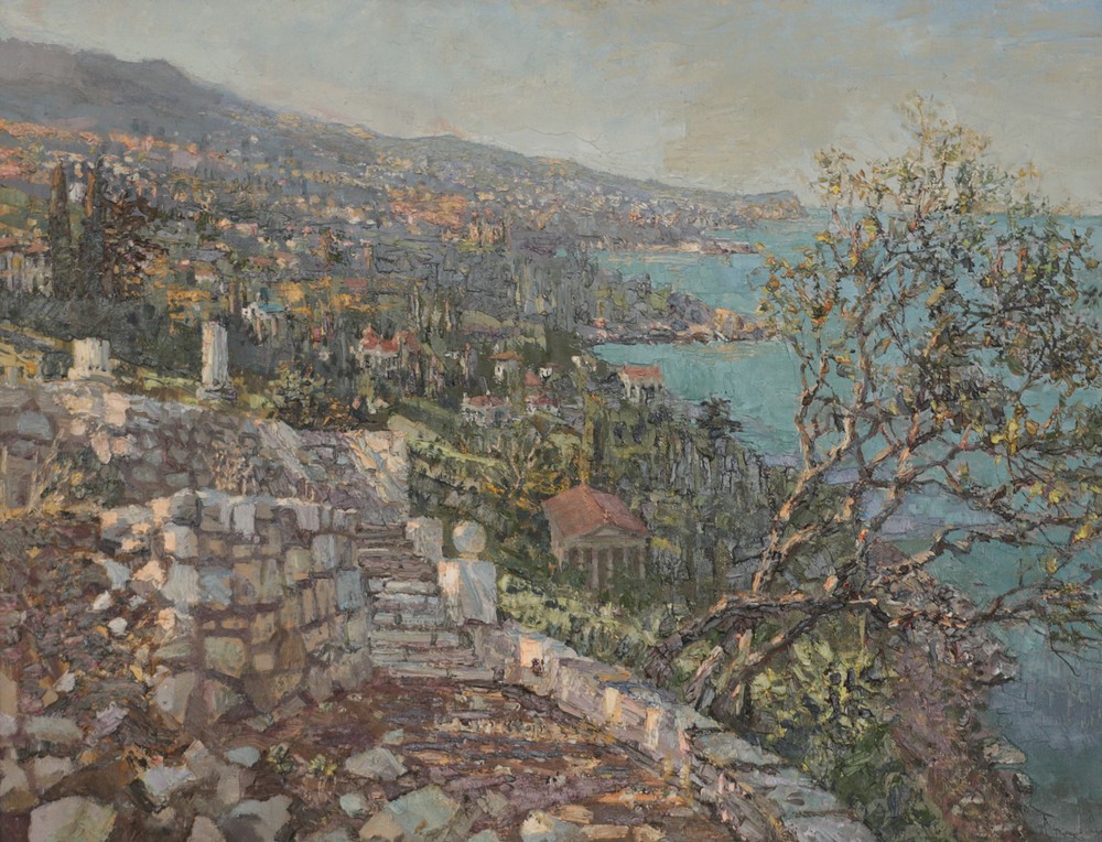 Alupka. view of the lagoon, Gorlanov Andrian . Original artwork ...