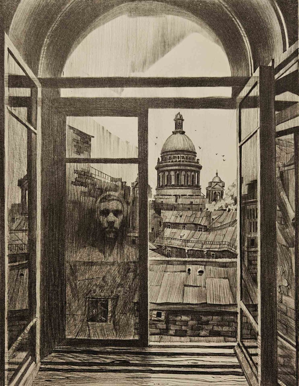 Buy original painting online | Academart | Window on St. Isaac's ...